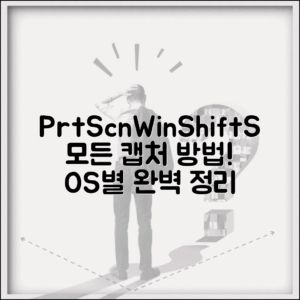 스크린샷 단축키 운영체제별 | PrtScn Win+Shift+S 모든 방법 정리